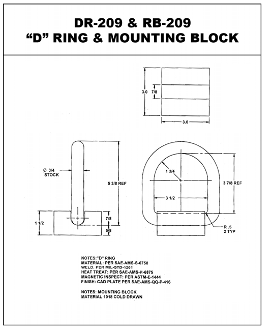 DR209 D-Rings - PMP - 25000 lbs.