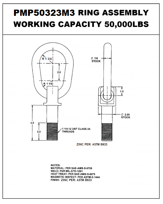 PMP50323M3 Ring Assemblies - PMP - 50000 lbs.